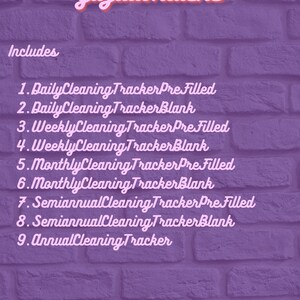 Cleaning Bundle Printable for Home Daily, Weekly, Monthly, Semiannual ...