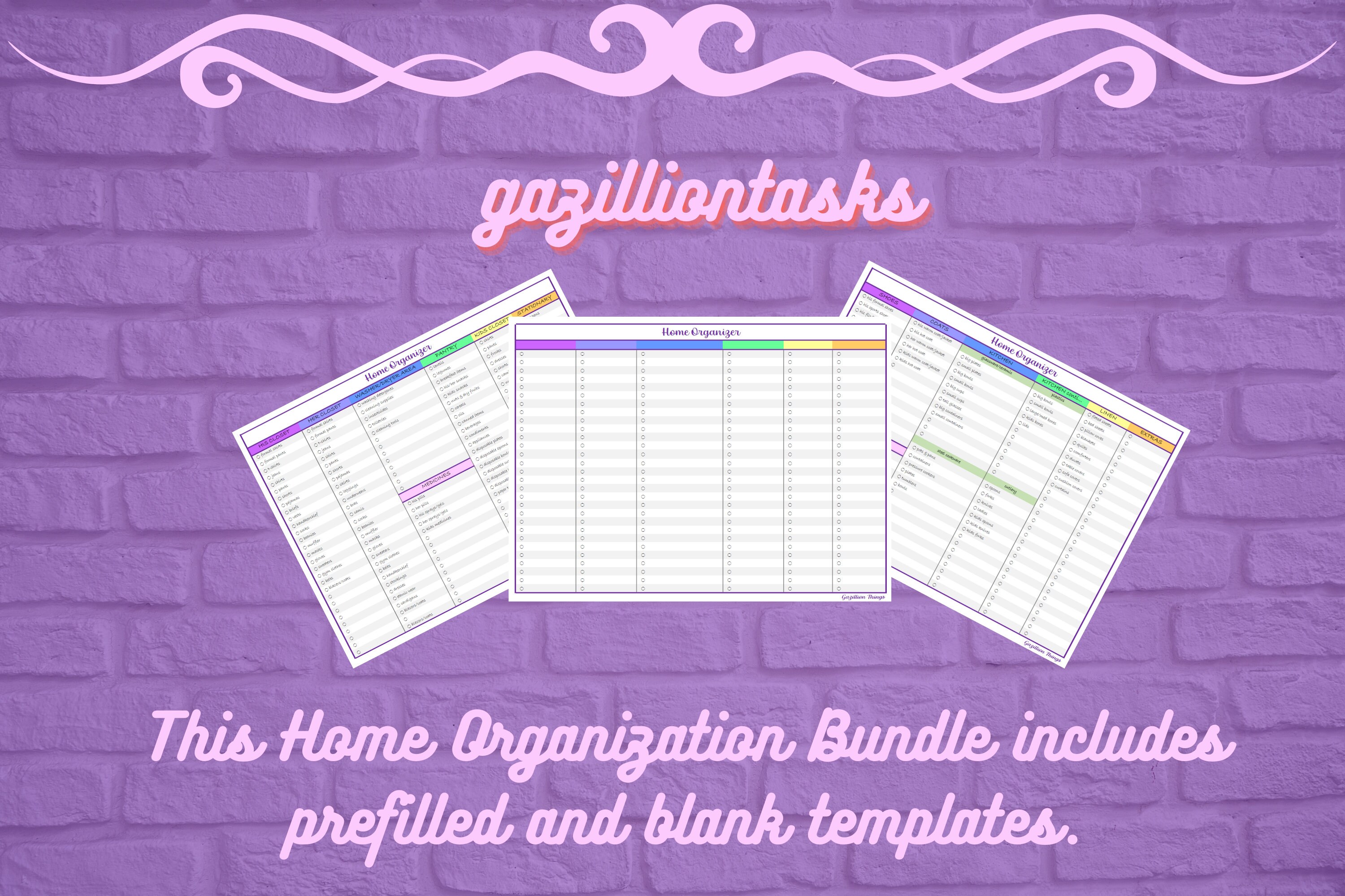 Home Organization Checklist Planner Template Printable - Etsy