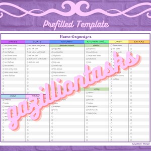 Home Organization Checklist Planner Template Printable - Etsy