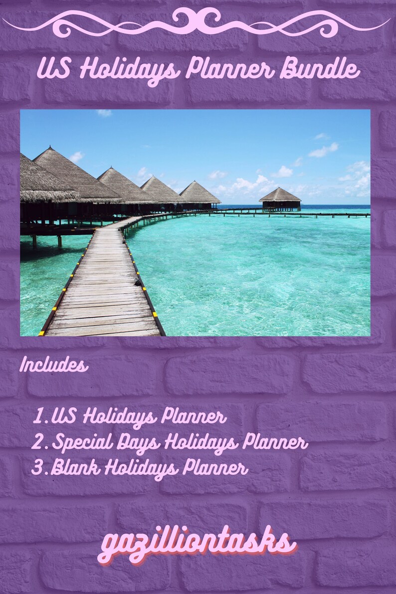 USA Holidays Planner Bundle Printable - Etsy