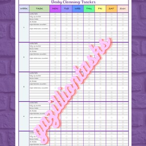 Cleaning Bundle Printable for Home Daily, Weekly, Monthly, Semiannual ...