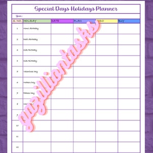 USA Holidays Planner Bundle Printable - Etsy