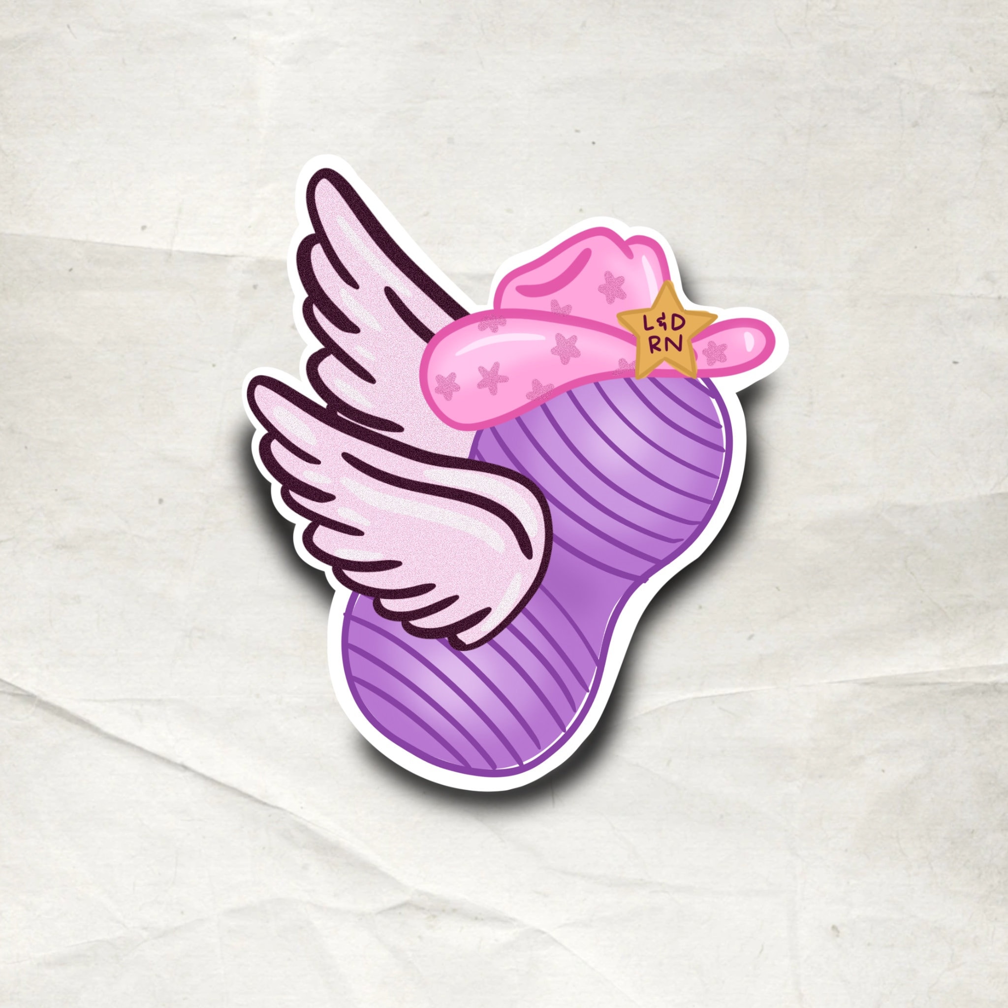 Flying Cowgirl Labor and Delivery Nurse Sticker Vinyl Sticker for Labor ...