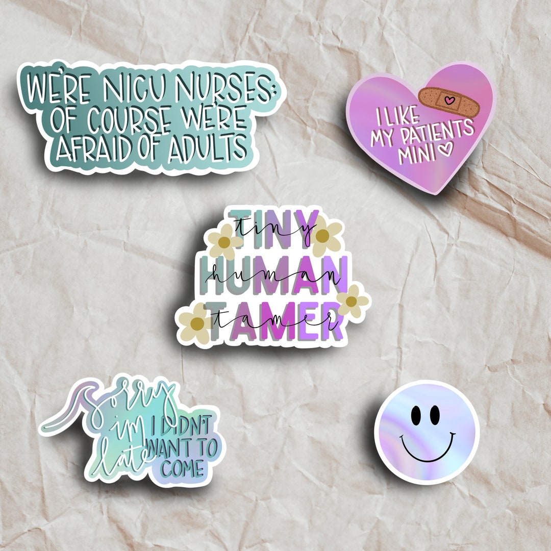 NICU Nurse Sticker Pack (3); Stickers for Nurses; Pads Nurse; Stickers ...