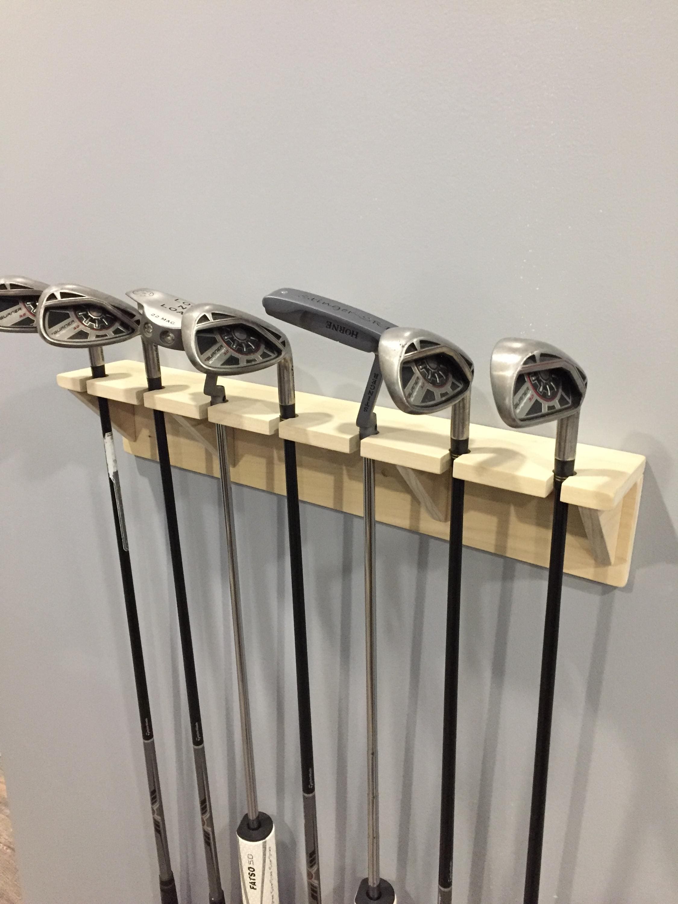 Golf Club Display Rack Shelf 7 Club Holder - Etsy