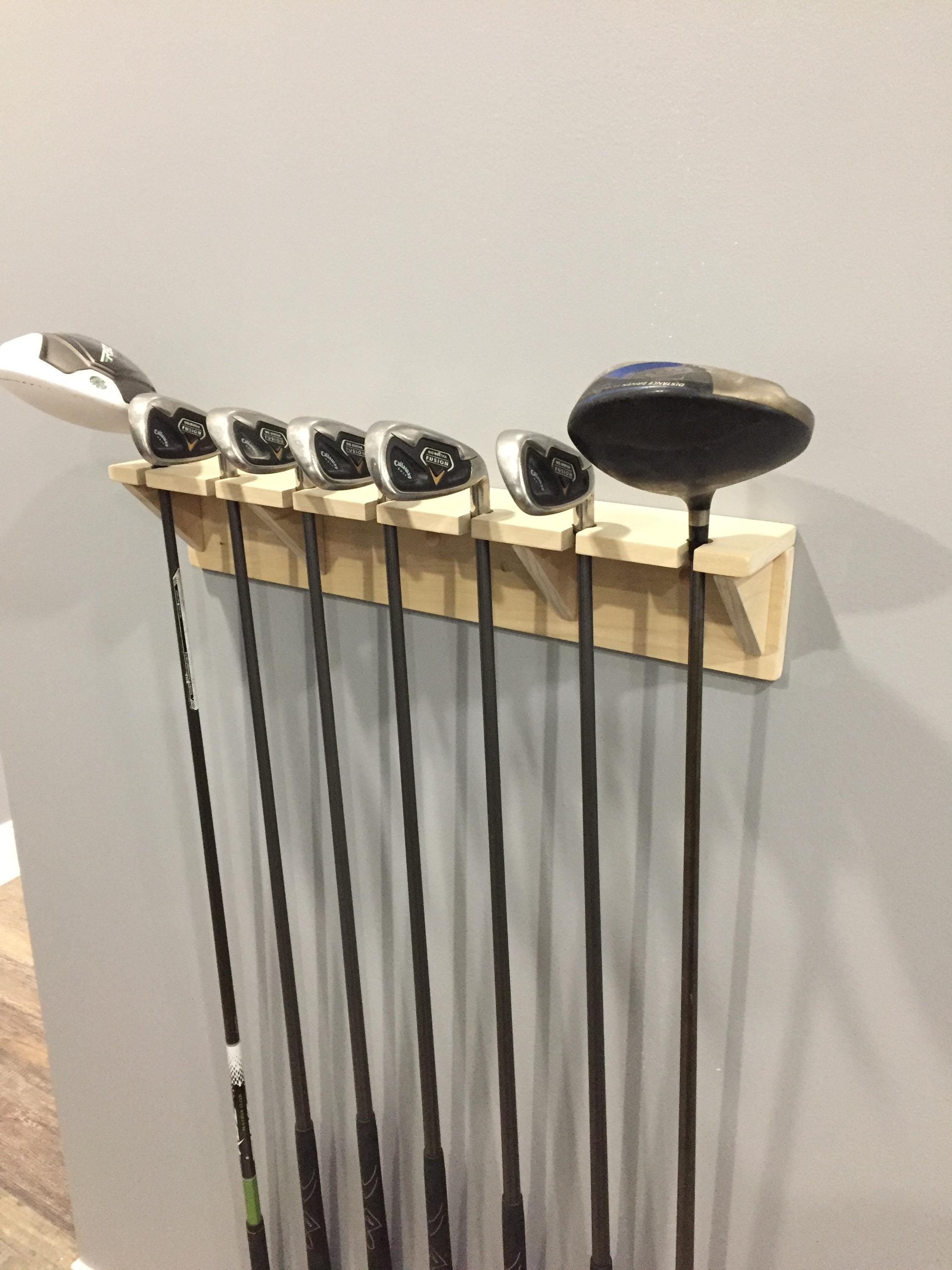 Golf Club Display Rack Shelf 7 Club Holder - Etsy