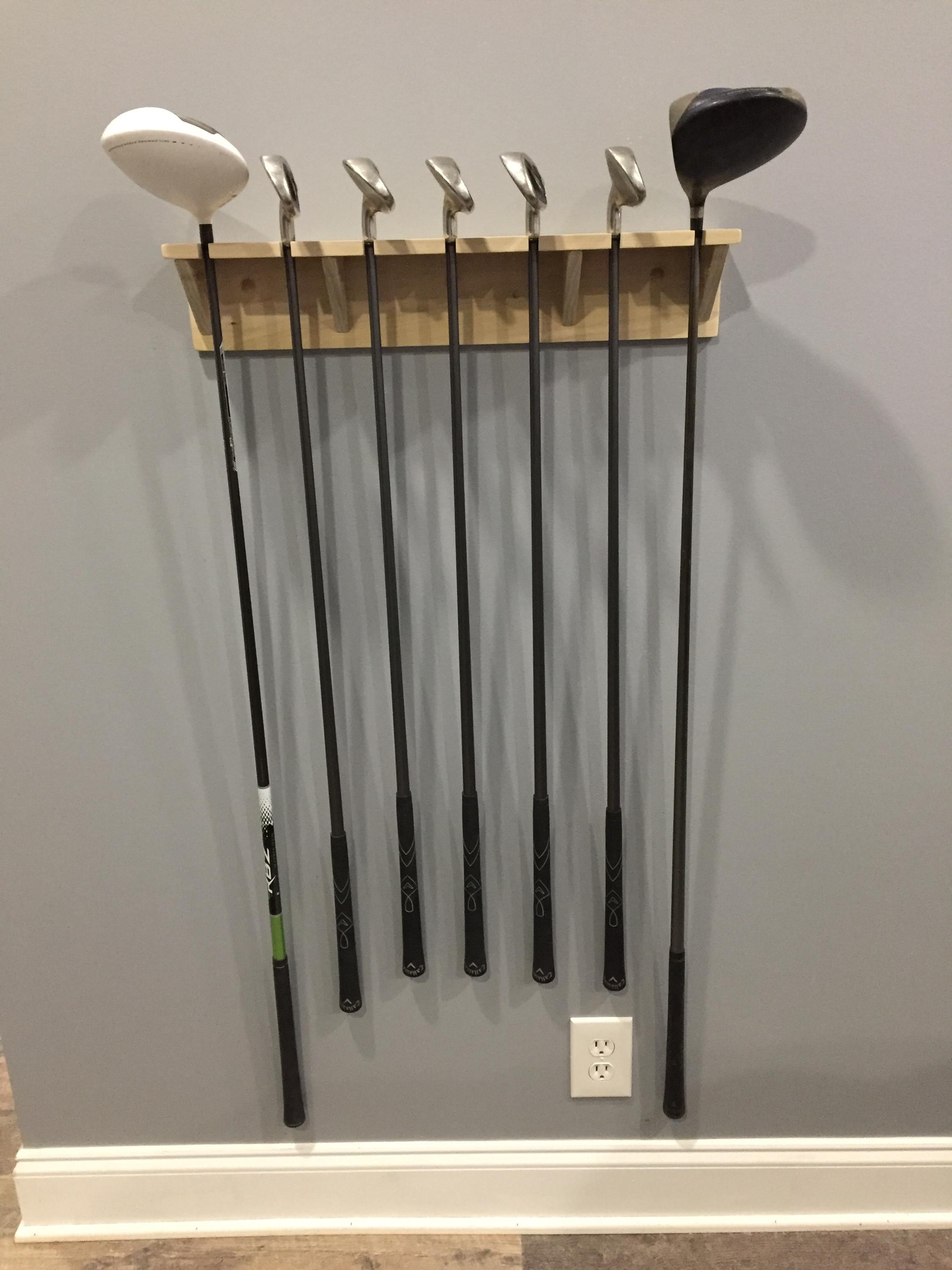 Golf Club Display Rack Shelf 7 Club Holder - Etsy