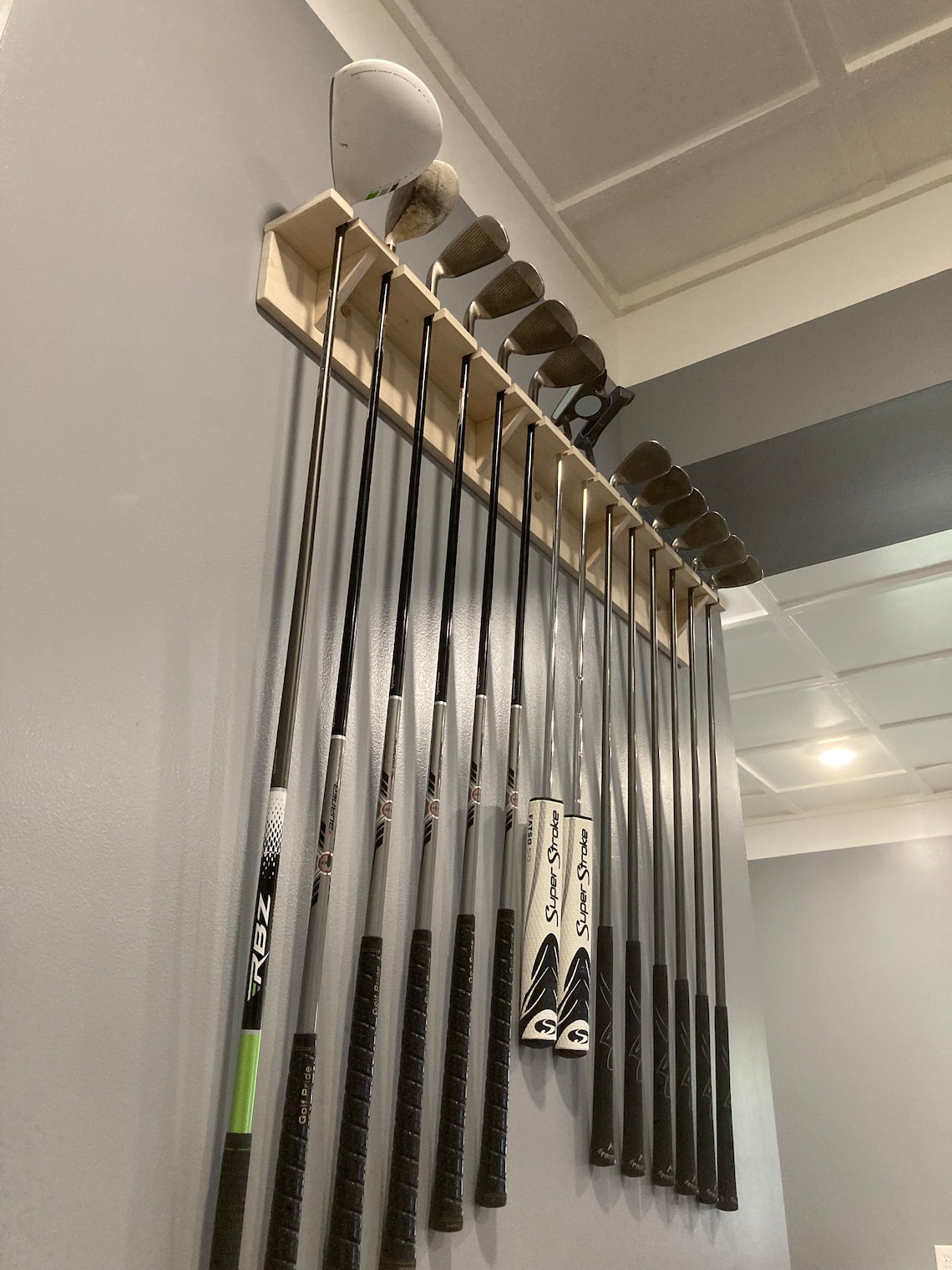 Golf Club Display Rack Shelf 14 Club Holder - Etsy