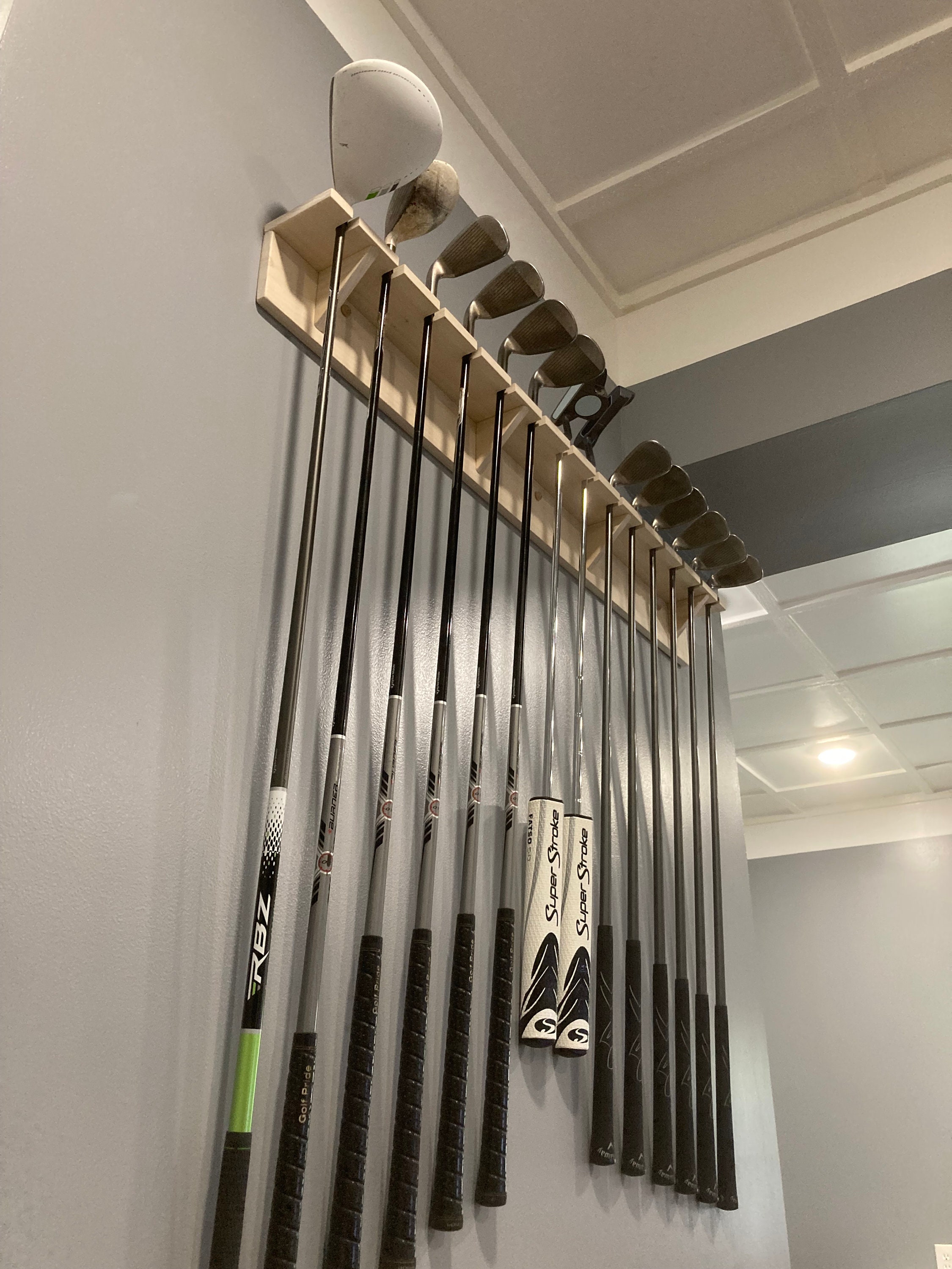 Golf Club Display Rack Shelf 14 Club Holder - Etsy