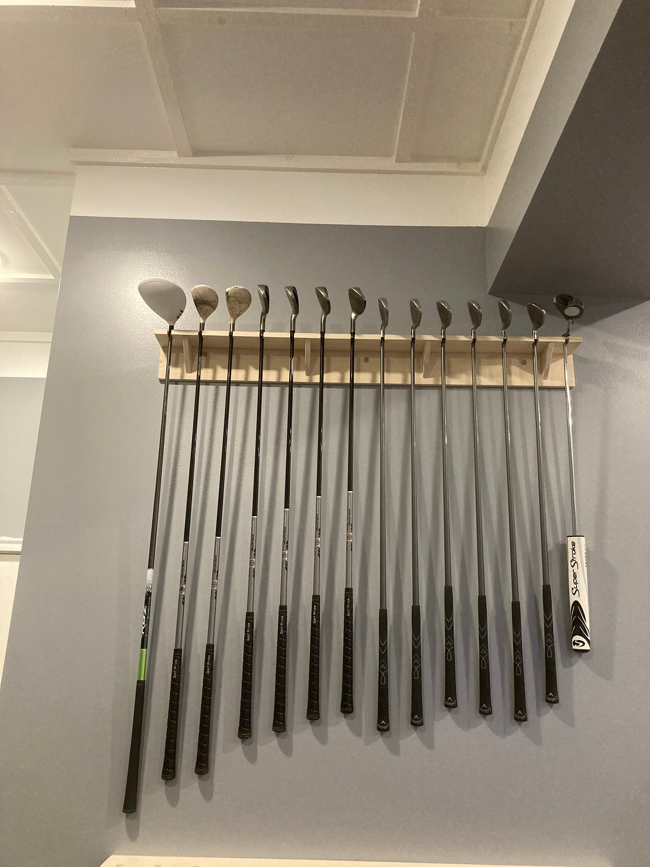 Golf Club Display Rack Shelf 14 Club Holder - Etsy