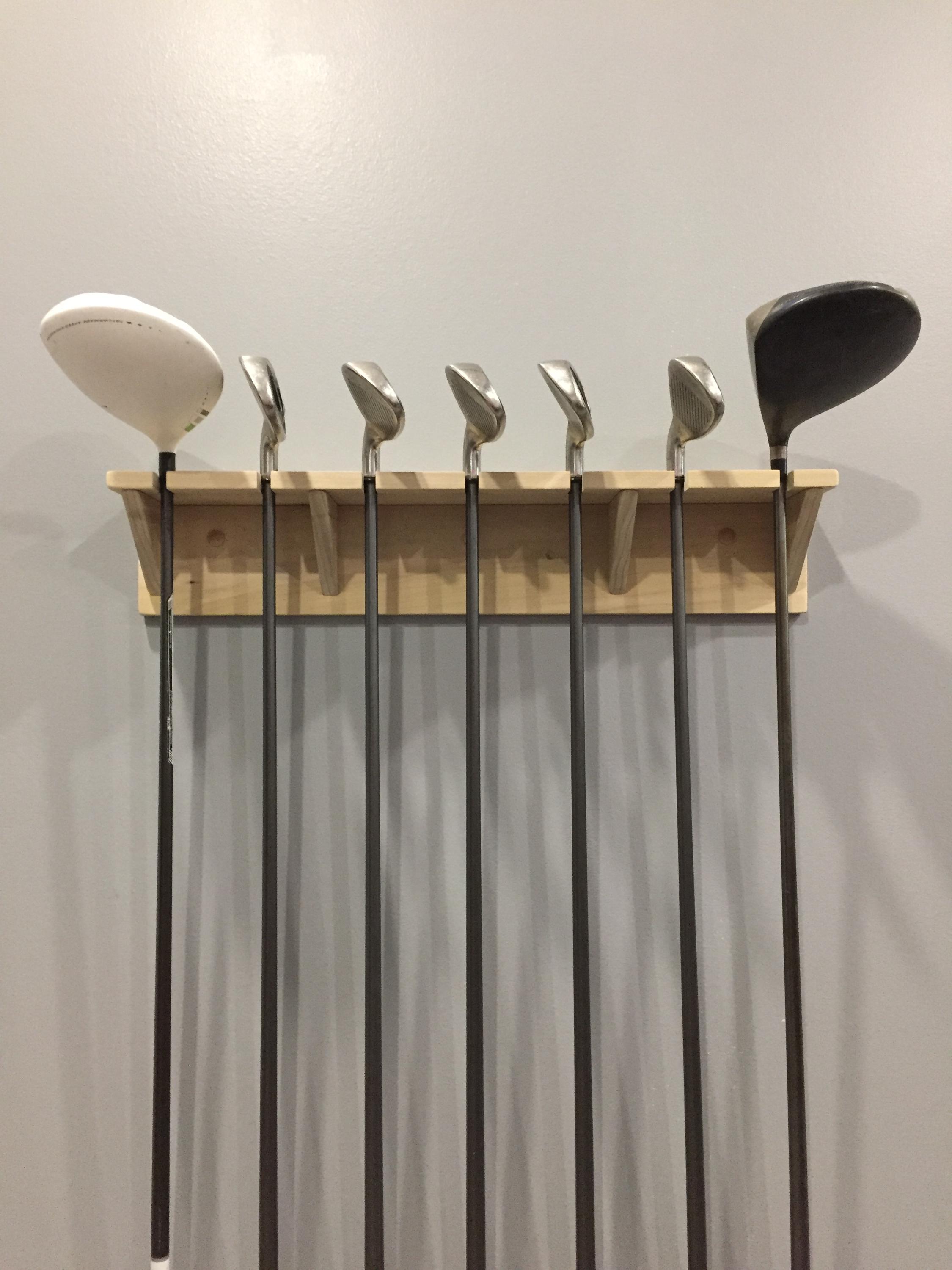 Golf Club Display Rack Shelf 7 Club Holder - Etsy