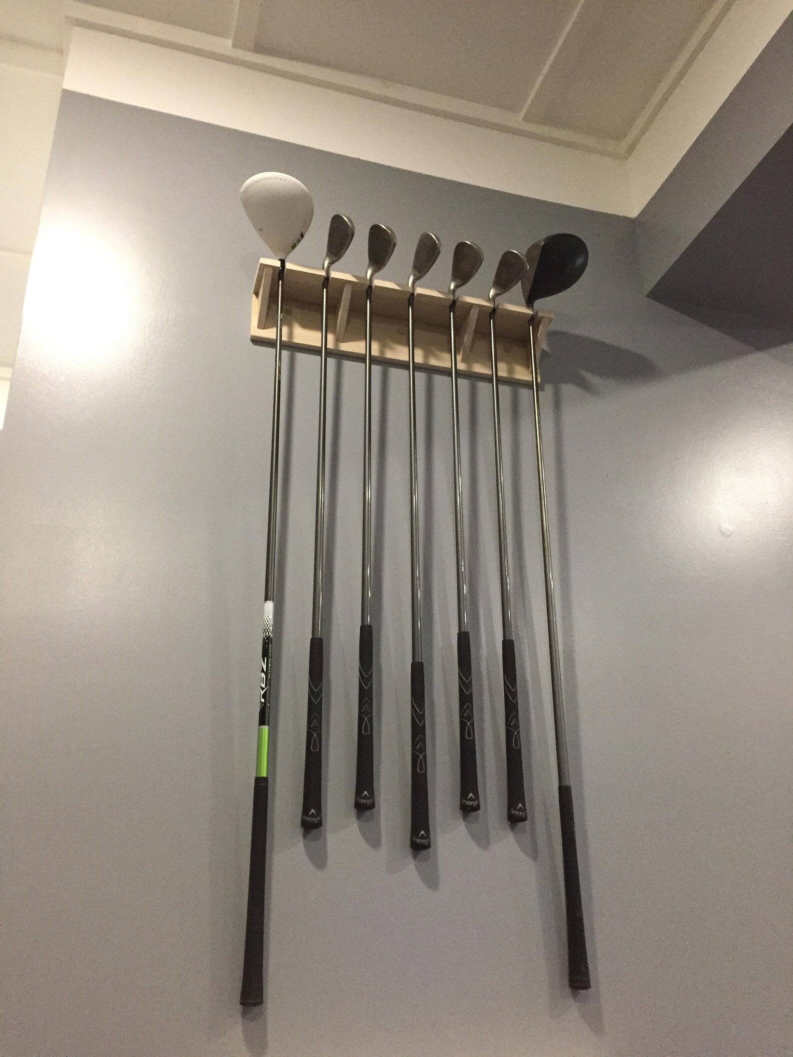 Golf Club Display Rack Shelf 7 Club Holder - Etsy