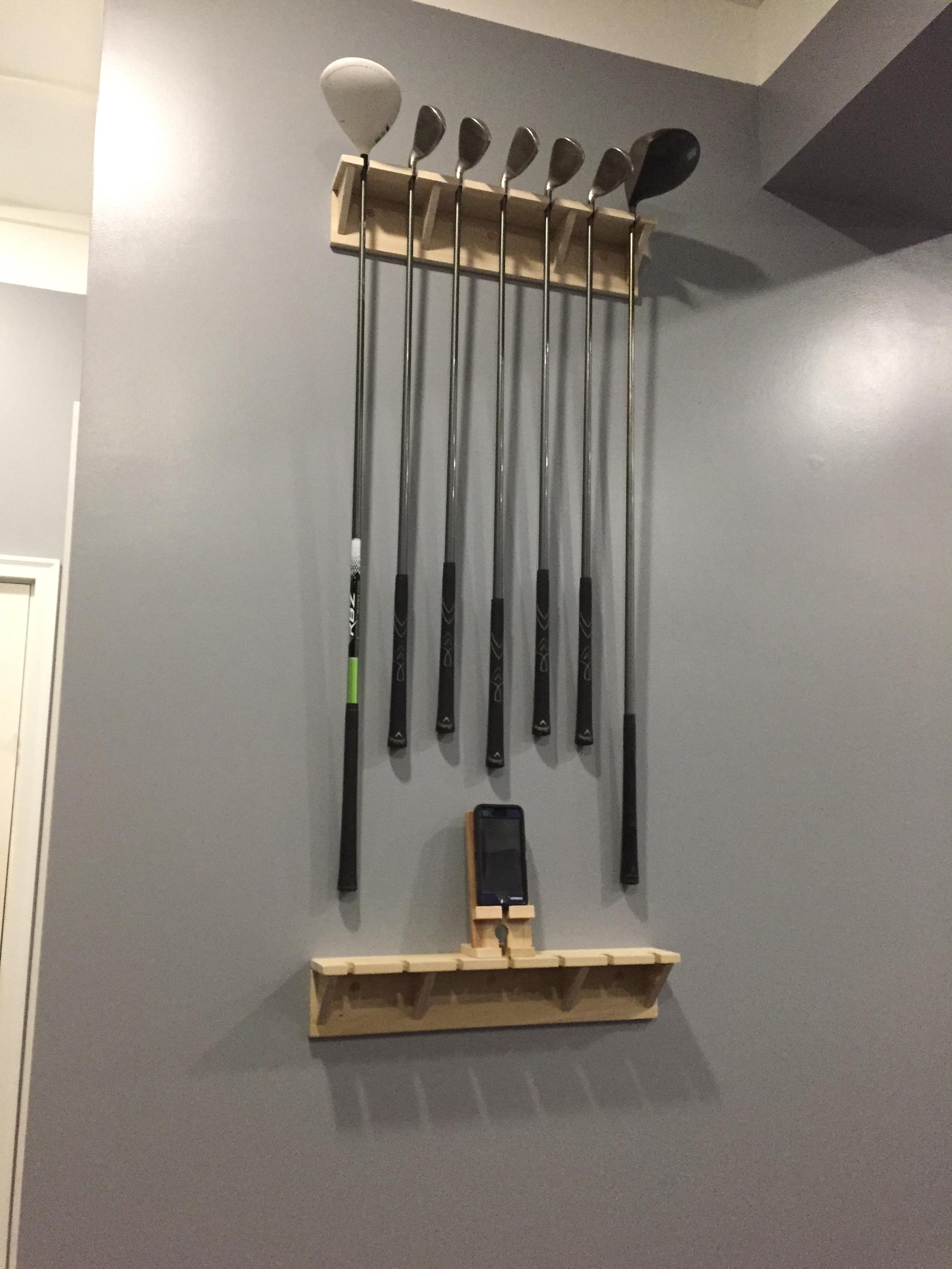Golf Club Display Rack Shelf 7 Club Holder - Etsy