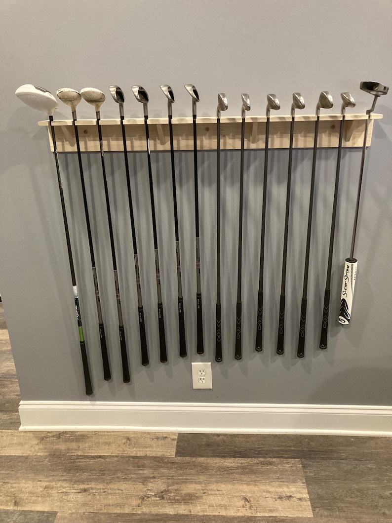 Golf Club Display Rack Shelf 14 Club Holder - Etsy