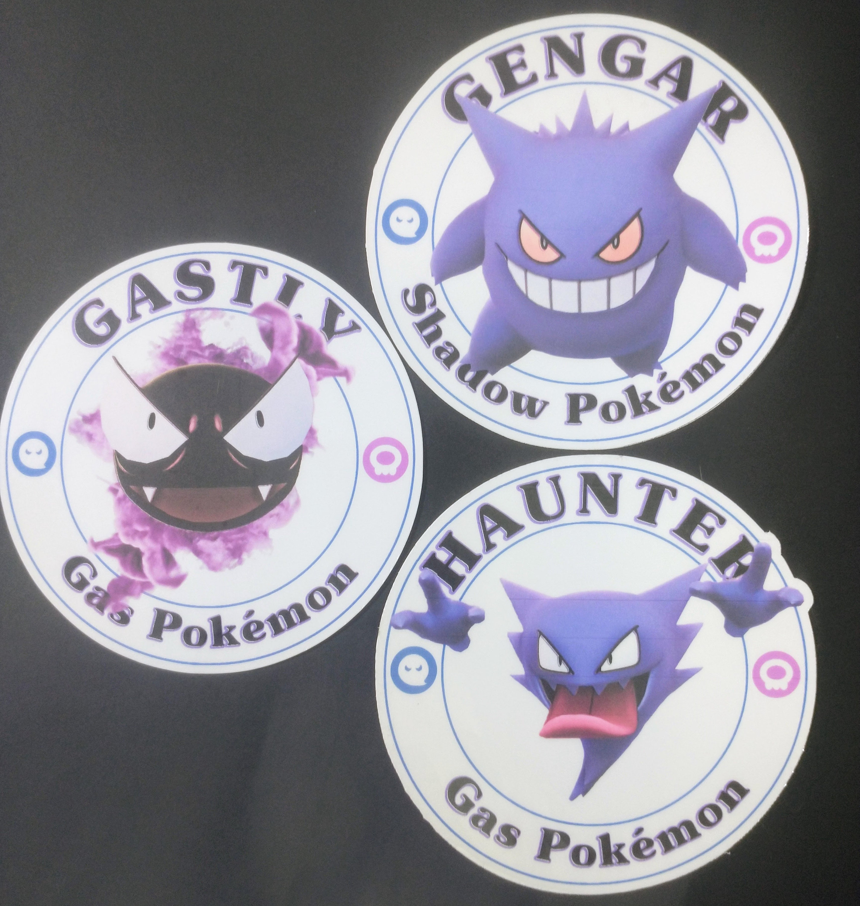 Gastly Haunter Gengar Evolution Sticker Pack Waterproof - Etsy