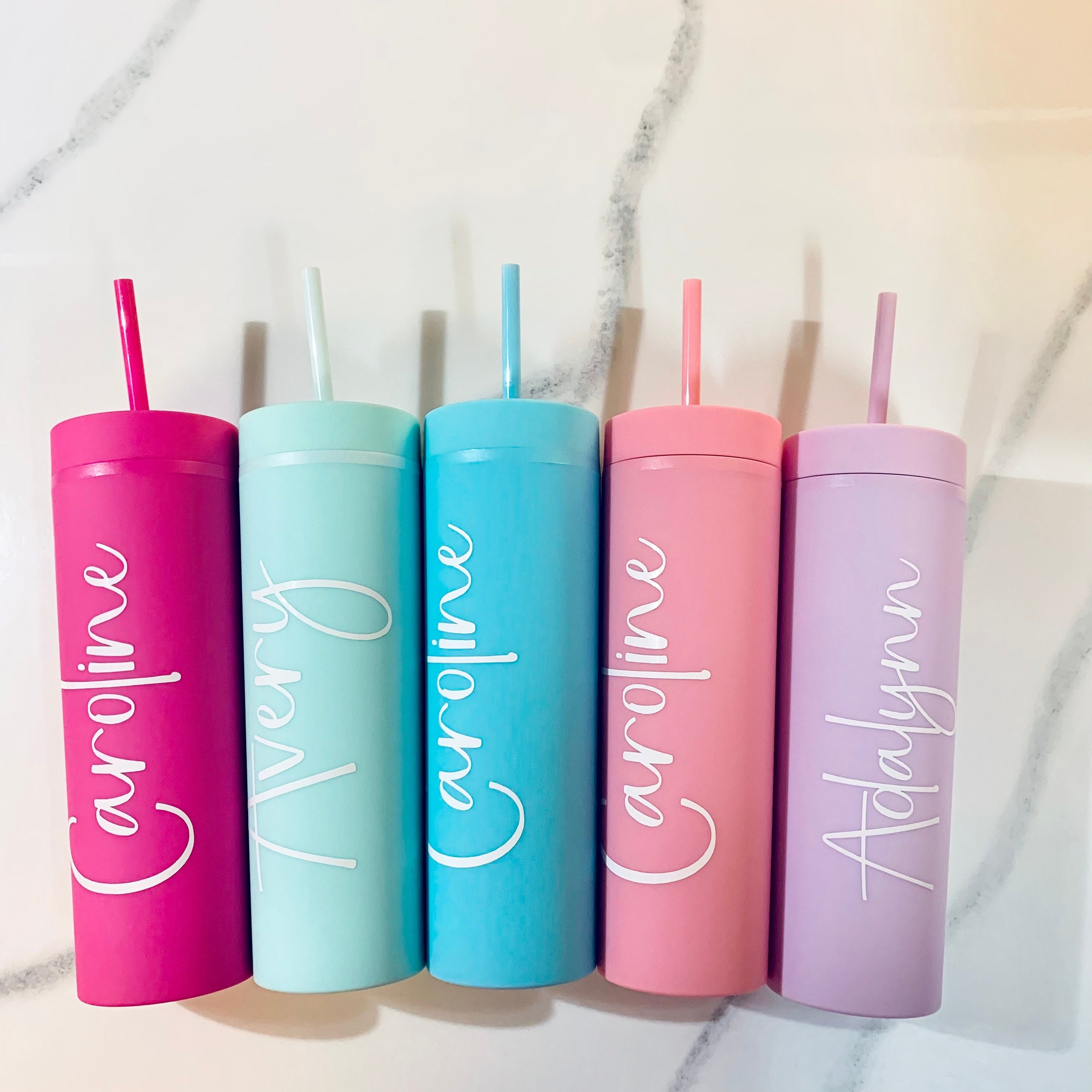 Personalized Matte Skinny Tumbler, Matte Tumbler With Name, Acrylic ...