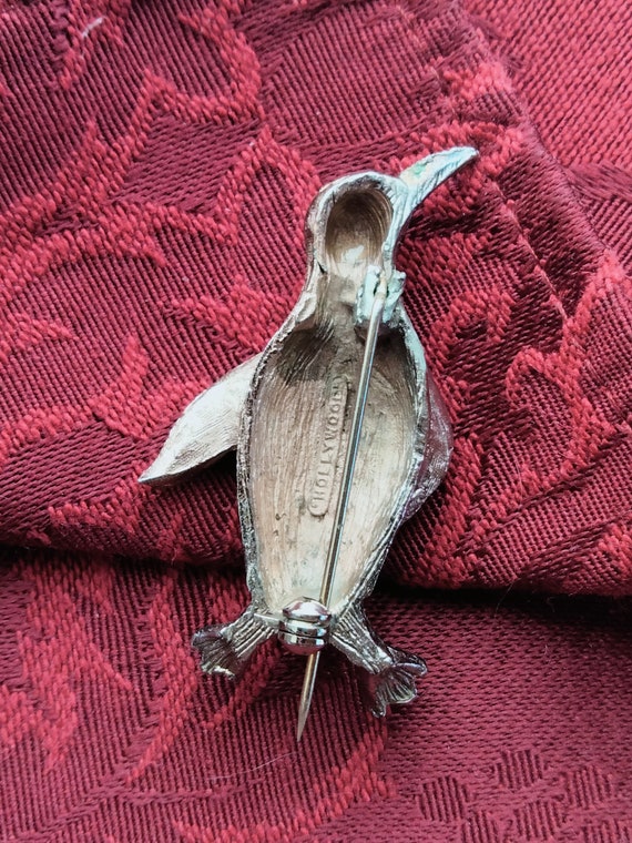 RARE HOLLYWOOD PENGUIN, Brooch with Beautiful Rhodiu… - Gem