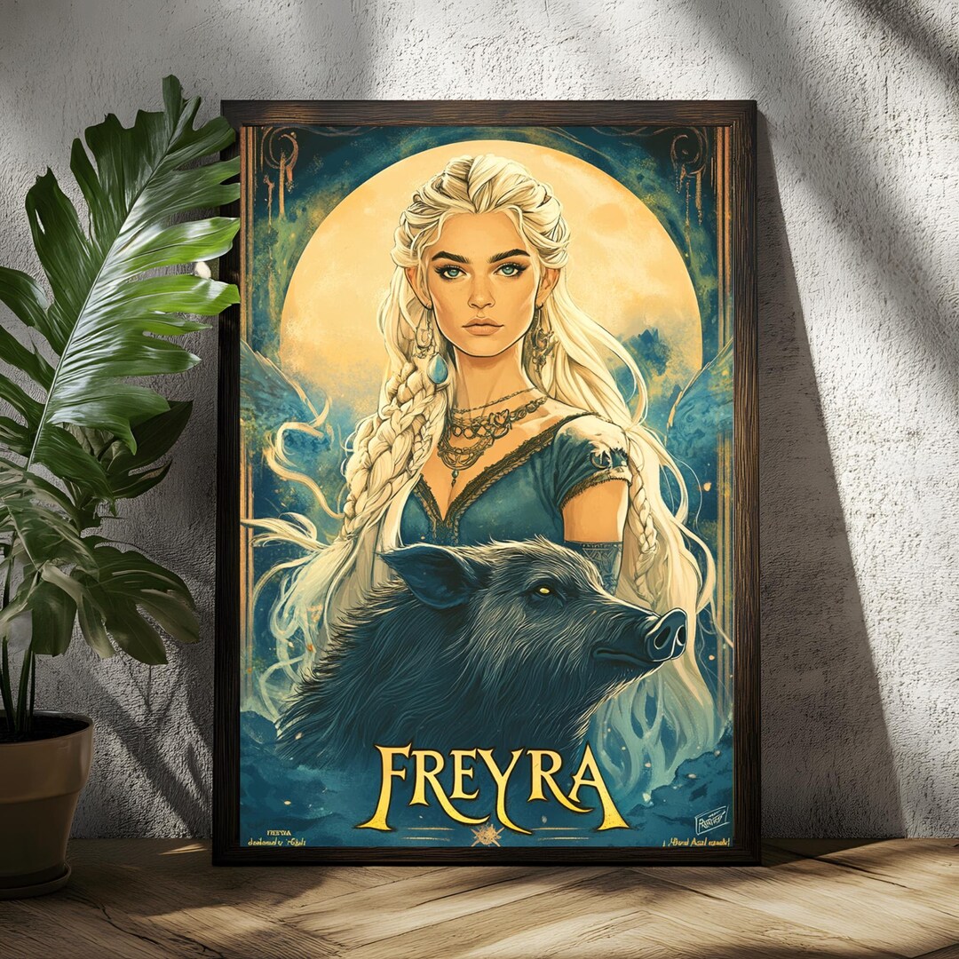 Freyja Goddess Poster, Goddess of Love and Fertility, Fine Art Print ...