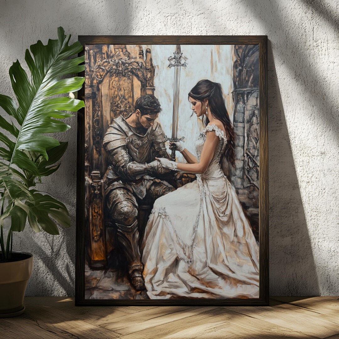 The Accolade Art Print - Physical Pre-raphaelite Knight Poster, Vintage ...
