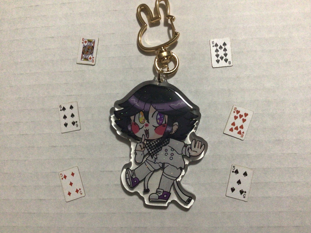 Kokichi Oma Glitter Keychain Charm - Etsy