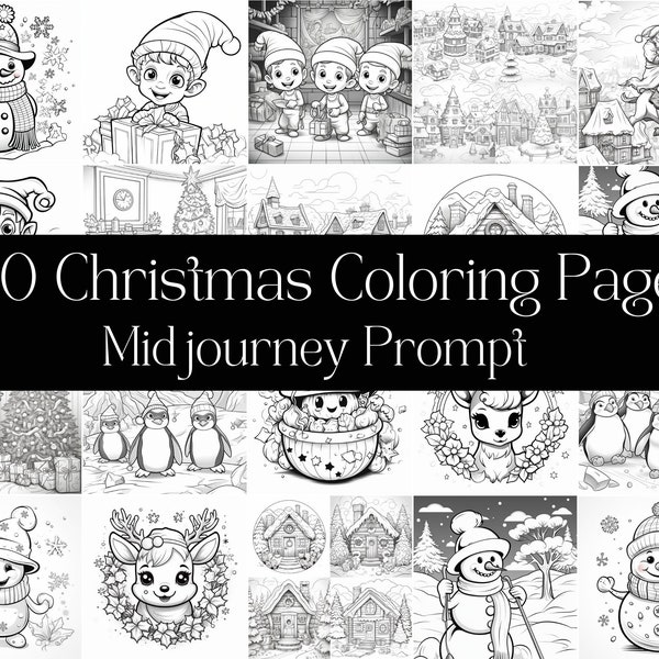 Midjourney Kids Coloring Book Prompts - Etsy