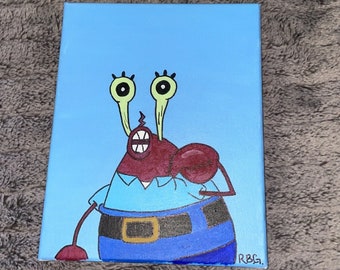 Mr Krabs Painting - Etsy