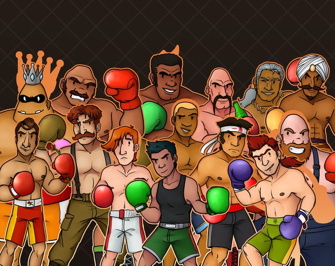 Mike Tyson's Punch-out Inspired Wooden Sprites Retro Gaming Art - Etsy