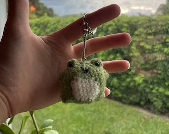 Bead Crochet Mini Frog Keychain With Different Color Options - Etsy