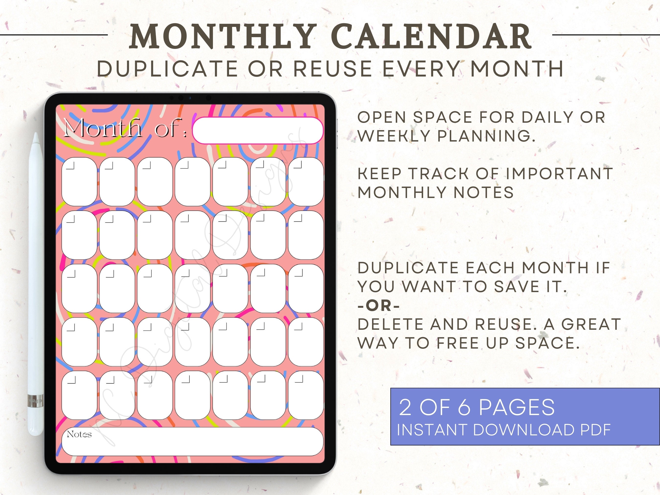 Digital Planner Simple Digital Planner Minimalist Digital - Etsy