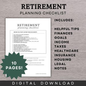 Retirement Planning Checklist Retirement Planner Retirement Checklist ...