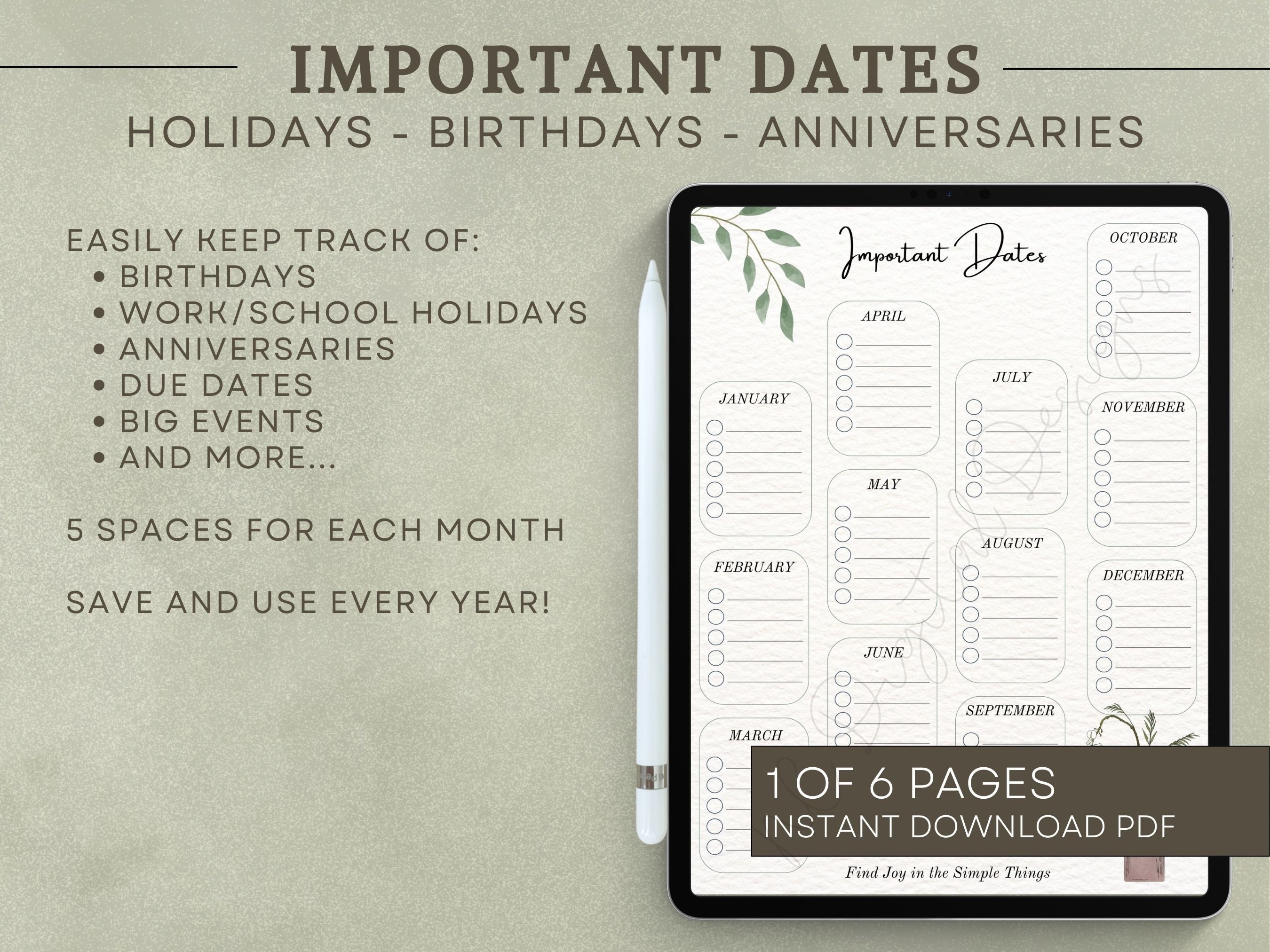 Digital Planner Simple Digital Planner Minimalist Digital Planner Weekly Digital Planner Daily ...