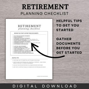 Retirement Planning Checklist Retirement Planner Retirement Checklist ...