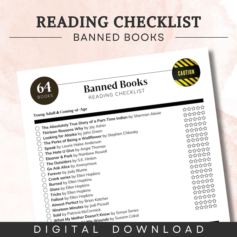 Banned Book Tracker - Etsy