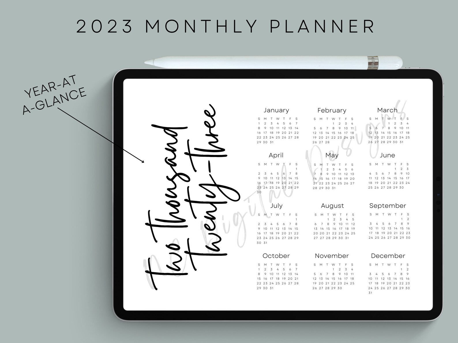 Simple Digital Planner Digital Planner 2023 Minimalist - Etsy