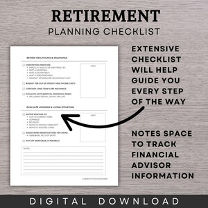 Retirement Planning Checklist Retirement Planner Retirement Checklist ...