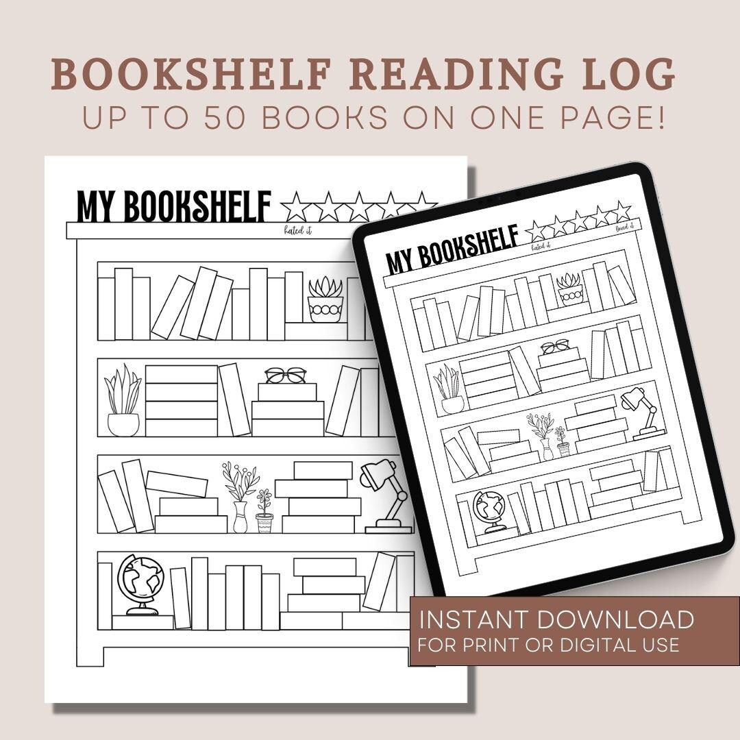 Digital Reading Log Printable Book Tracker Digital Reading Journal ...