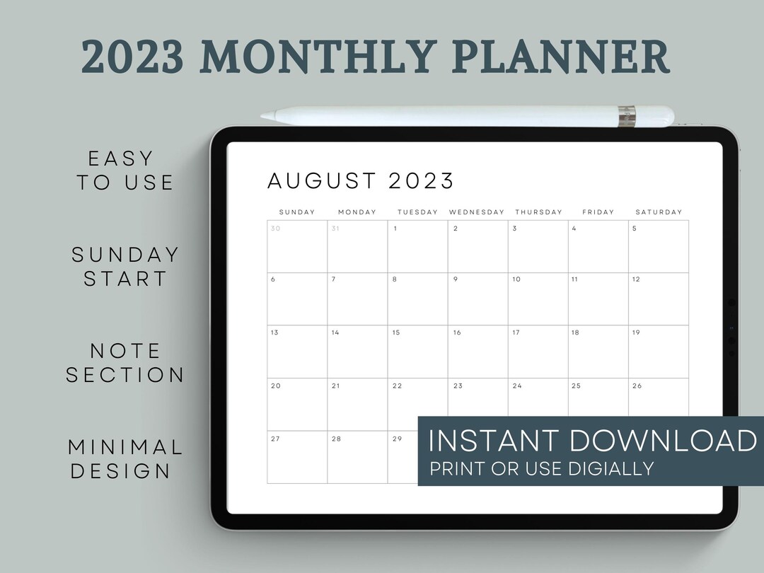 Simple Digital Planner , Digital Planner 2023, Minimalist Digital ...