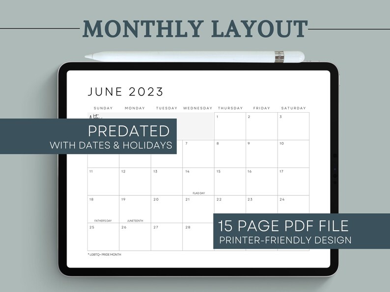 Simple Digital Planner , Digital Planner 2023, Minimalist Digital ...