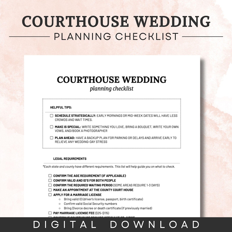 Courthouse Wedding - Etsy