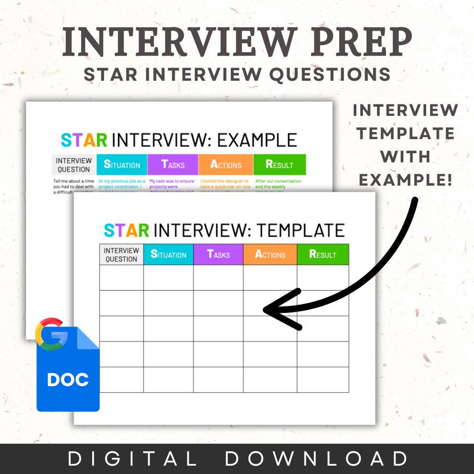 Interview Preparation STAR Method Interview Worksheet Behavioral ...