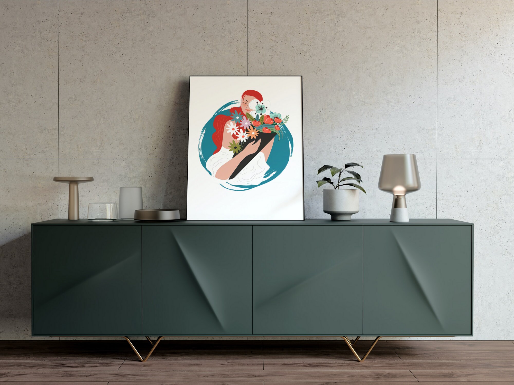 Happy Female Printable Canvas - Etsy