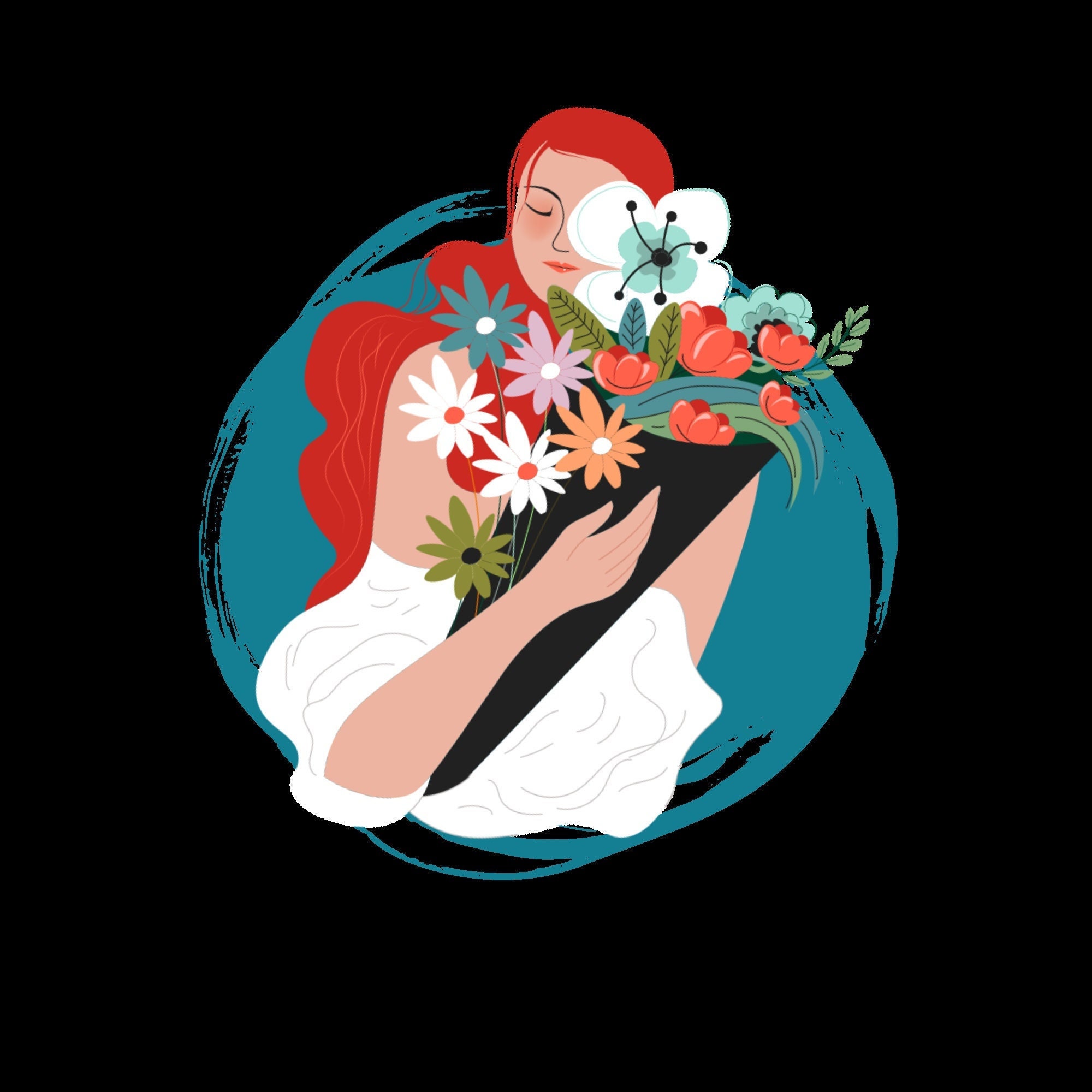 Happy Female Printable Canvas - Etsy