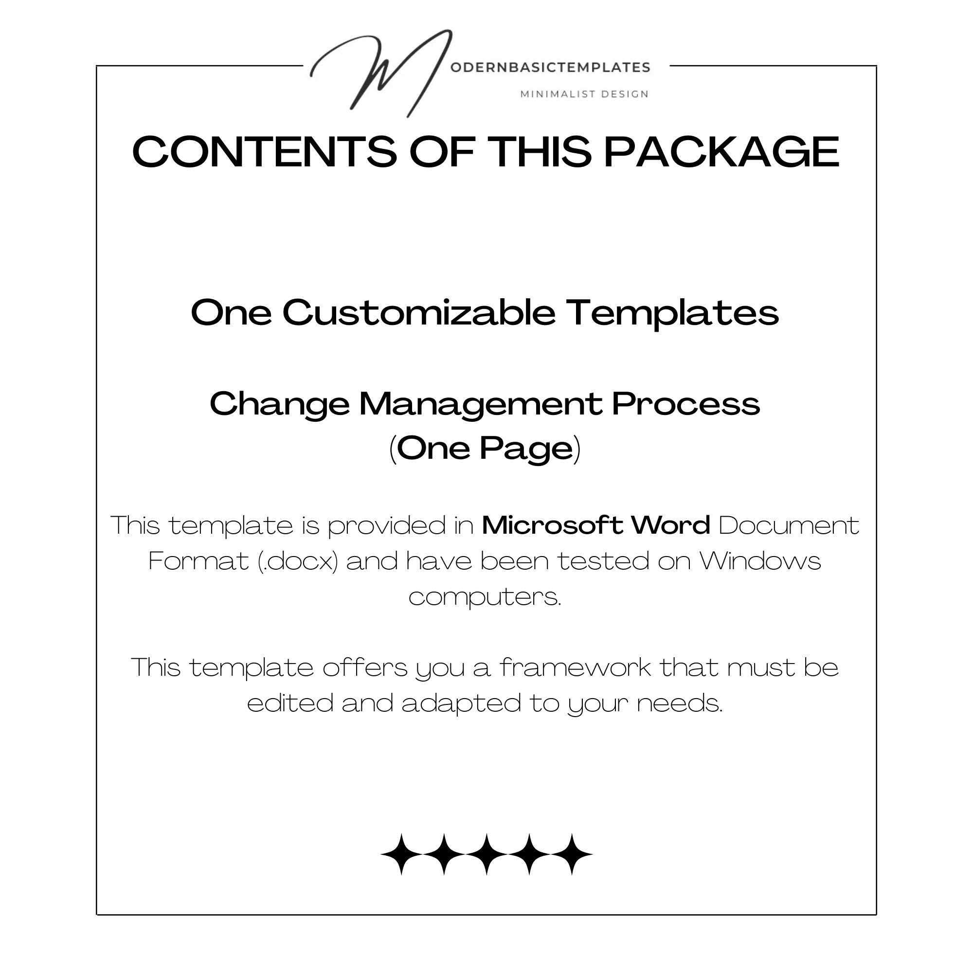 Customizable Project Change Management Process Template - Editable ...