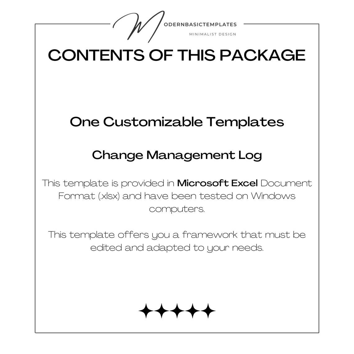 Organizational Change Management Log - Customizable, Editable ...
