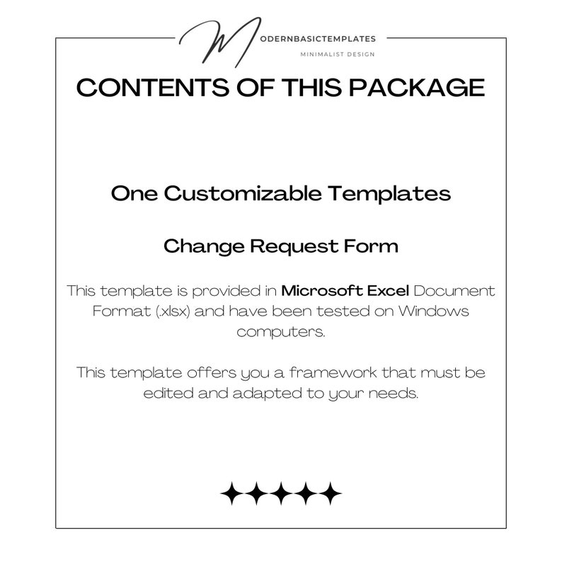 Change Request Form - Customizable, Editable, Printable, Instant ...