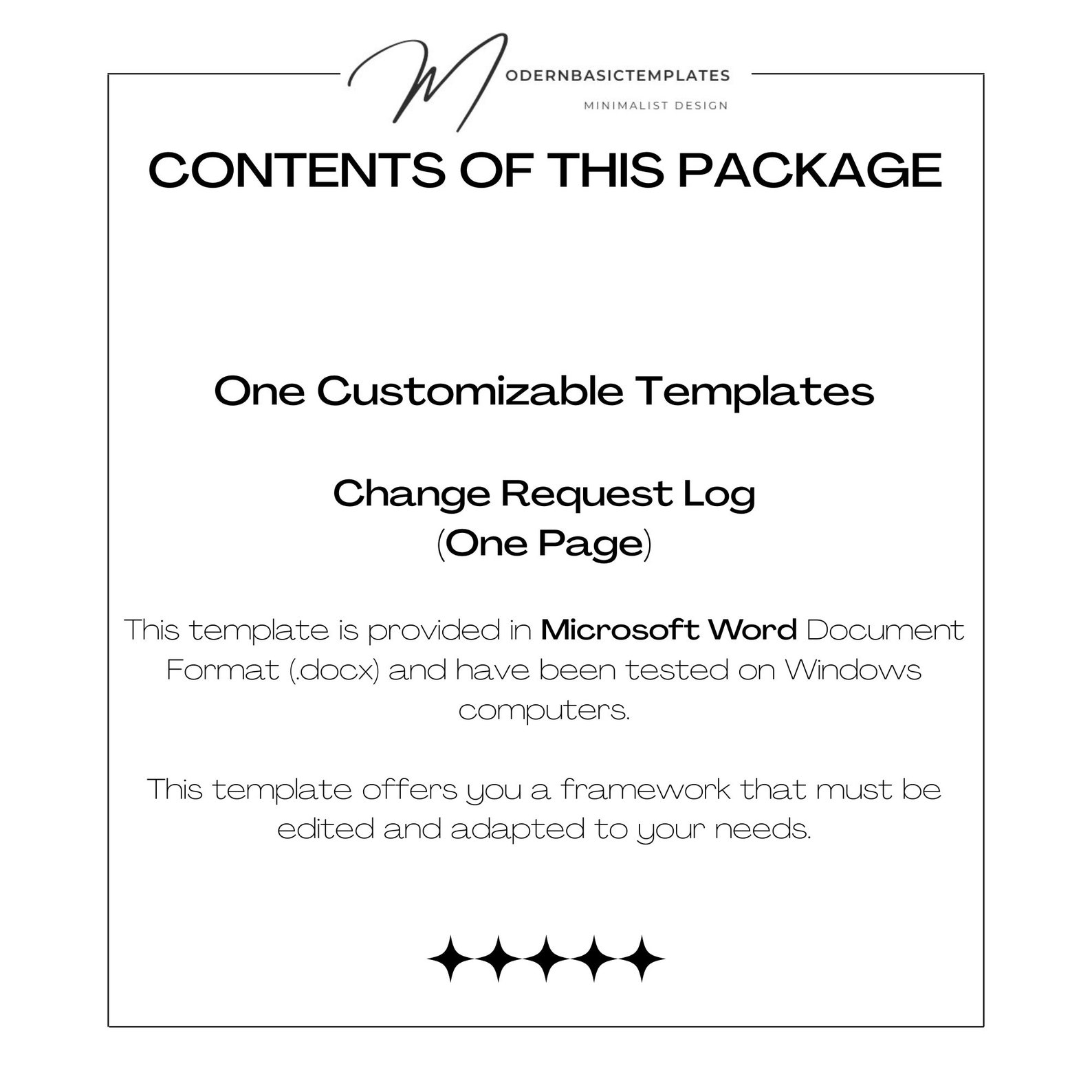 Editable Change Request Log Template - Customizable Printable Instant ...