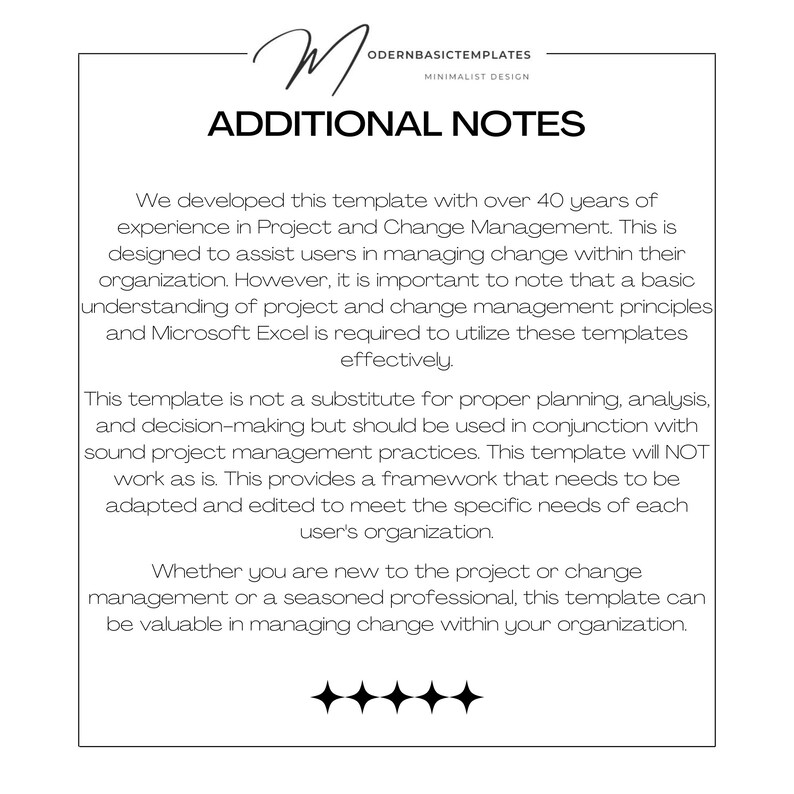 Organizational Change Management Log - Customizable, Editable ...