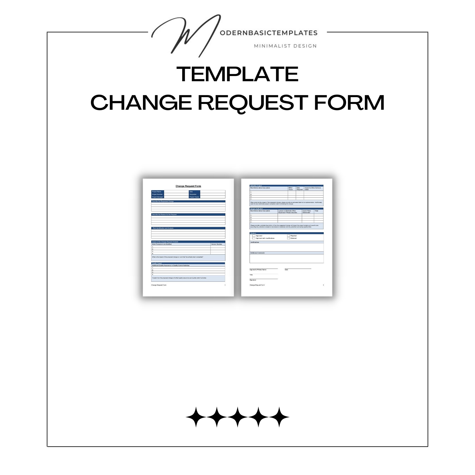 Change Management Template Bundle: Plan, Request, and Log - Easily ...