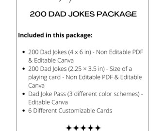 Dad Jokes Printable - Etsy