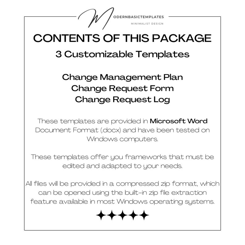 Change Management Template Bundle: Plan, Request, and Log - Easily ...